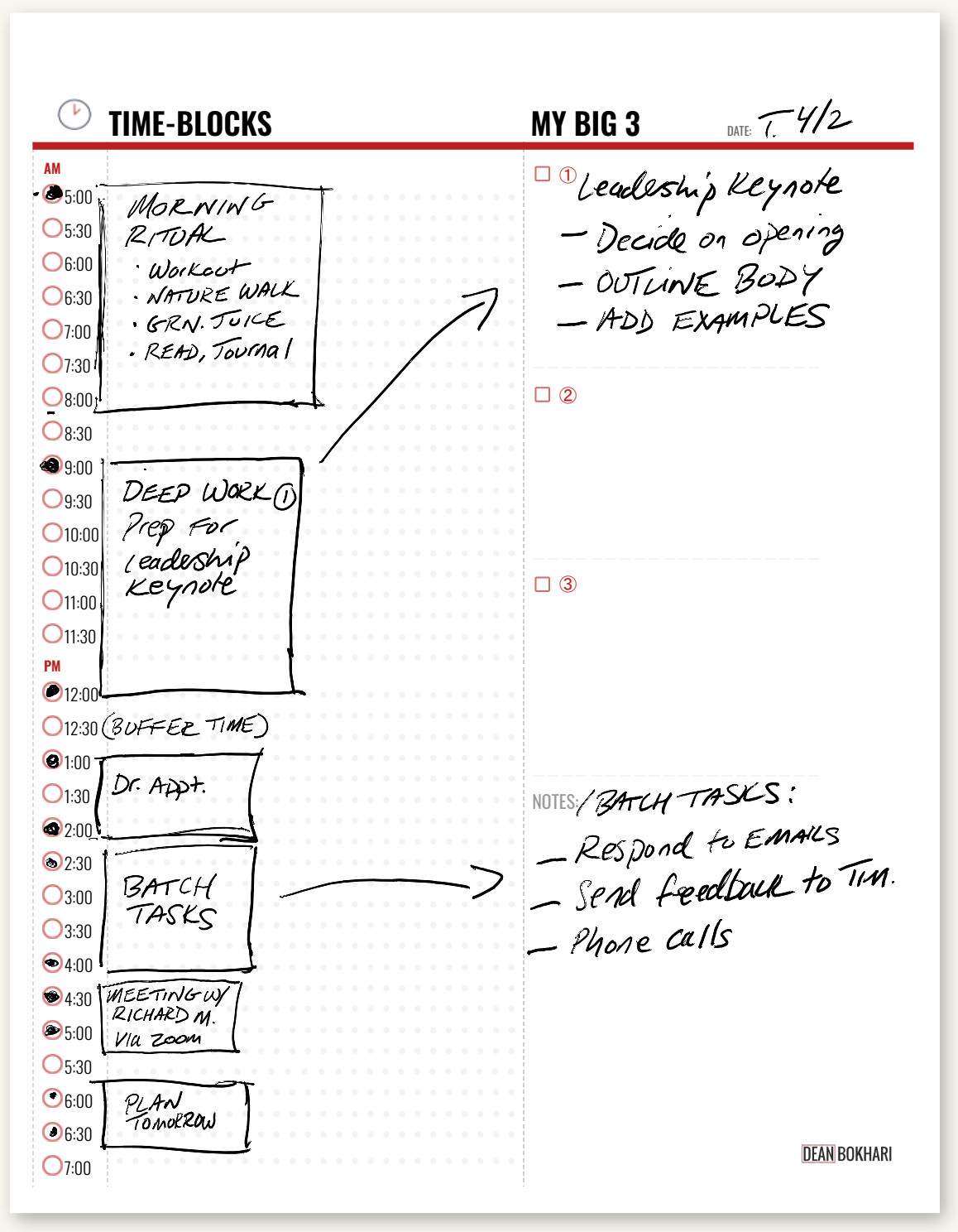 Time Blocking: Schedule Your Day for Depth | Dean Bokhari