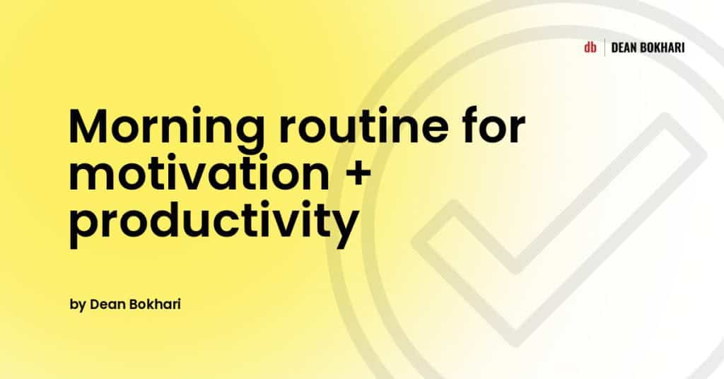 Productivity Archives | Dean Bokhari